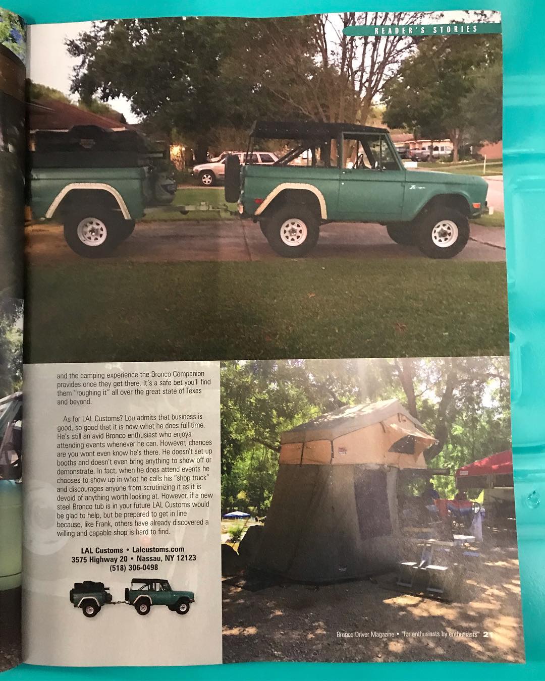 LAL Customs Featured in Bronco Driver Magazine - LAL Customs